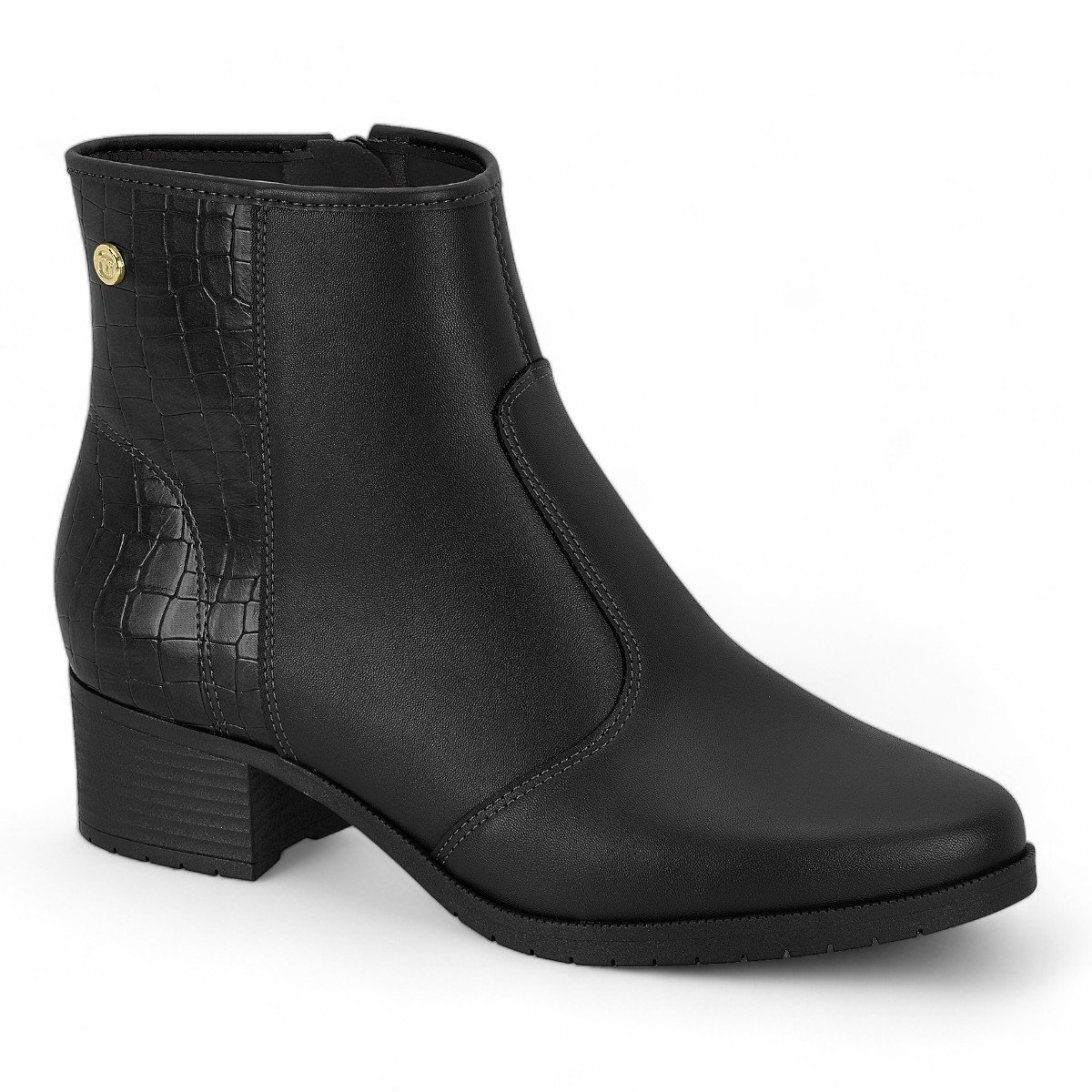 Bota Moleca Cano Curto Feminina 5346.100 Preto