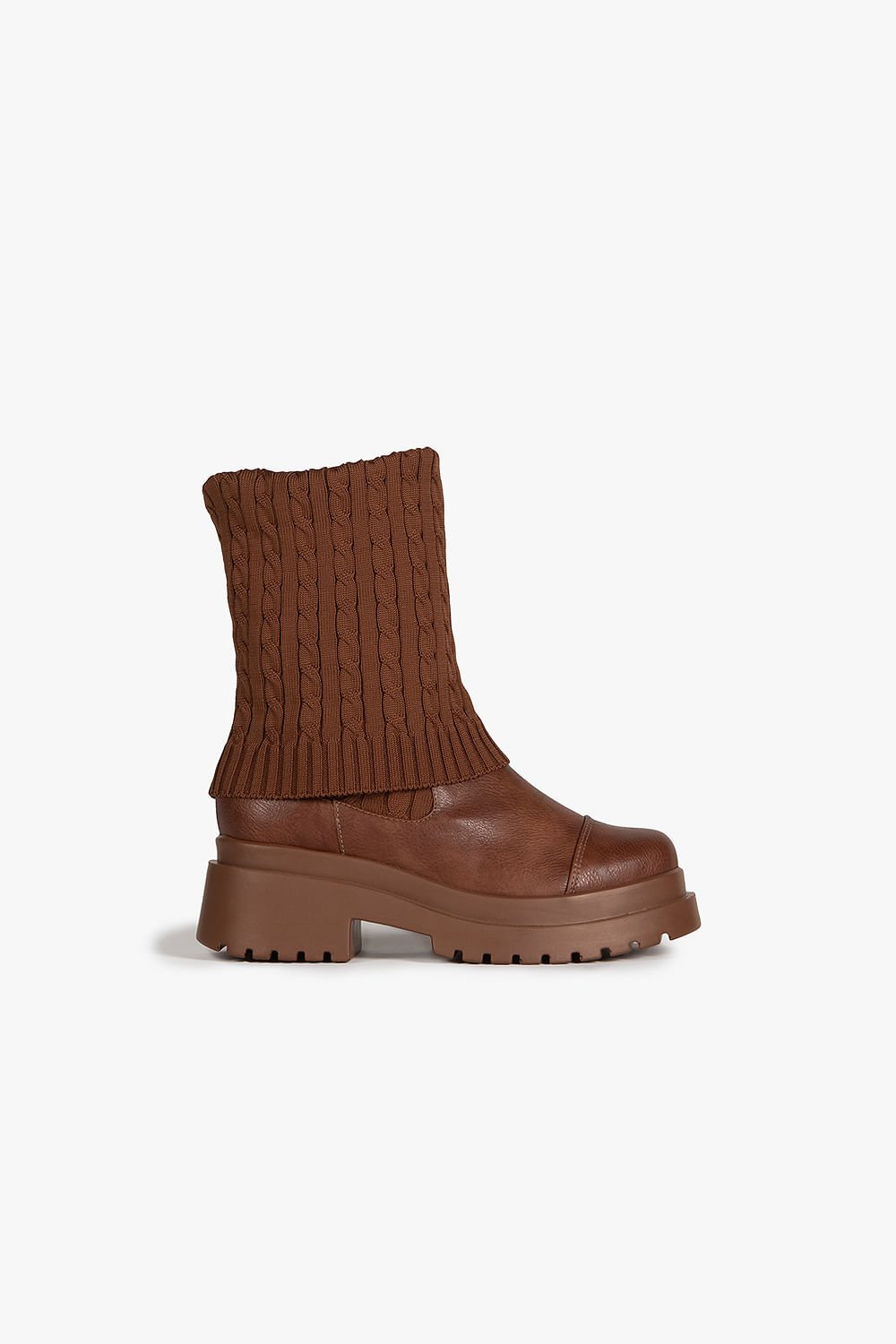 Bota Feminina Chelsea Boot Cano Médio Mundial Zenobia Marrom - Renner