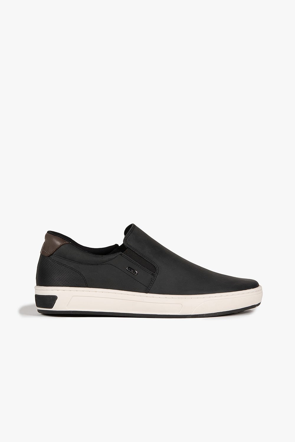 Sapatênis Masculino Ferricelli Couro Slip On Preto