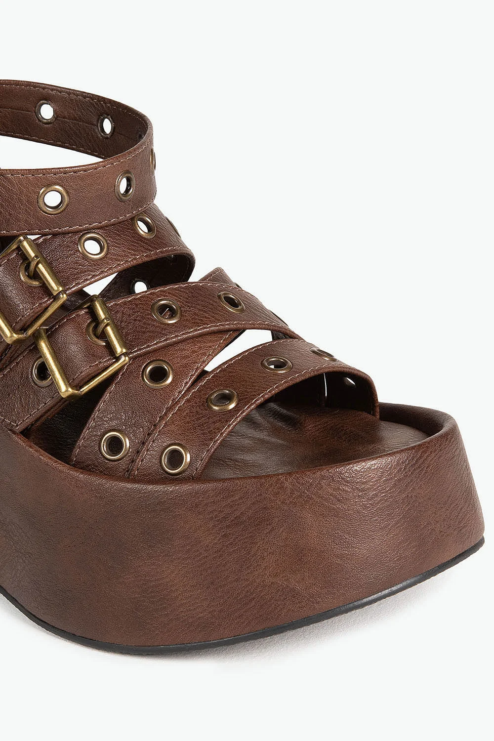 Sandália Feminina Anabela Mundial Silmara Marrom