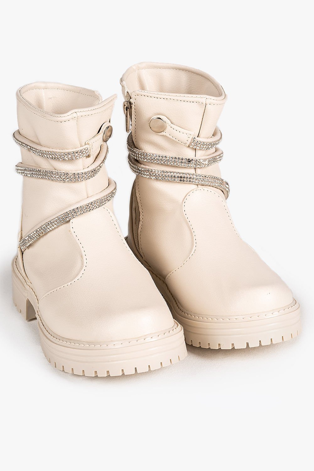 Bota Infantil Cano Curto Tina Teen Ambar Branco