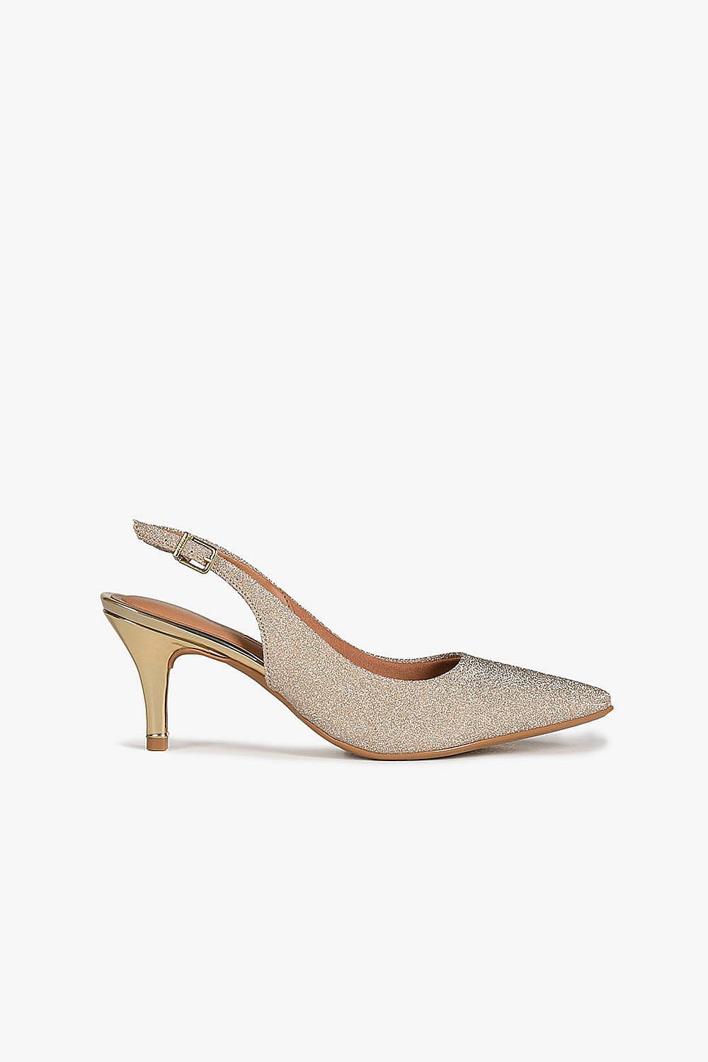 Scarpin Feminino Slingback Vizzano Louisiana Dourado