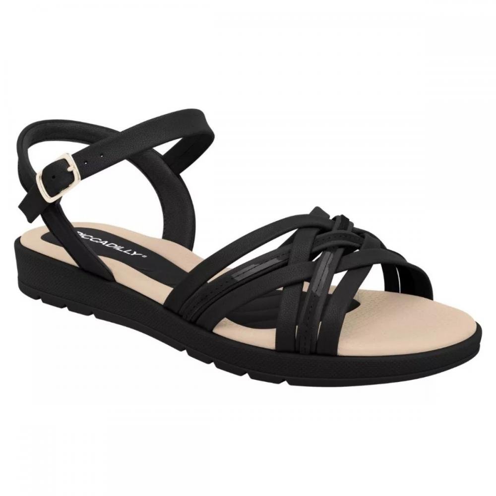 SANDÁLIA RASTEIRA PICCADILLY REJANE 410026 Preto