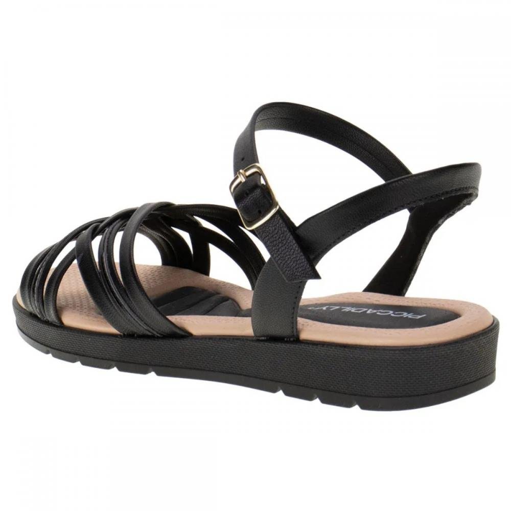SANDÁLIA RASTEIRA PICCADILLY REJANE 410026 Preto