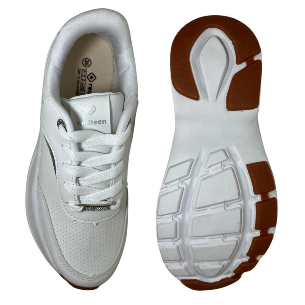 TÊNIS CASUAL RED TEEN RN11003 Branco/Prata