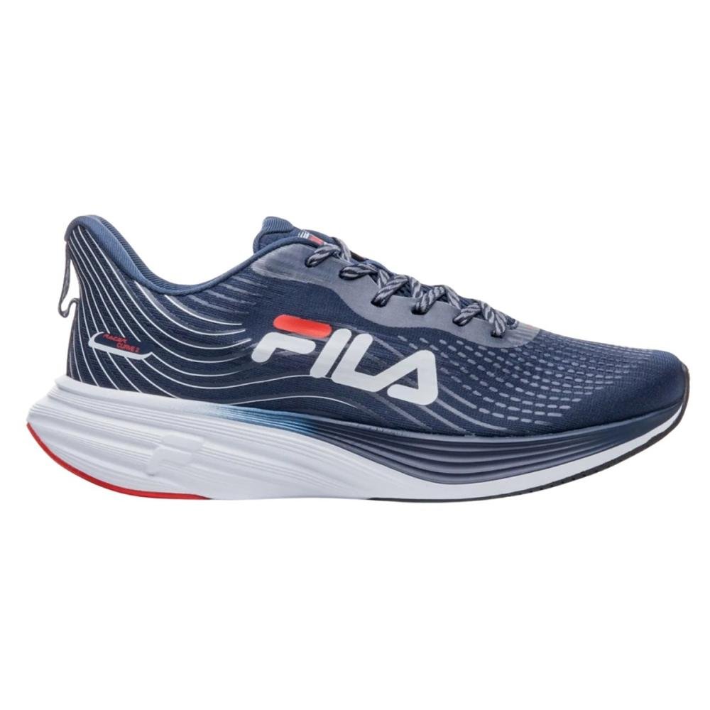 TÊNIS FILA RACER CURVE 2 MASCULINO Azul Escuro/Vermelho