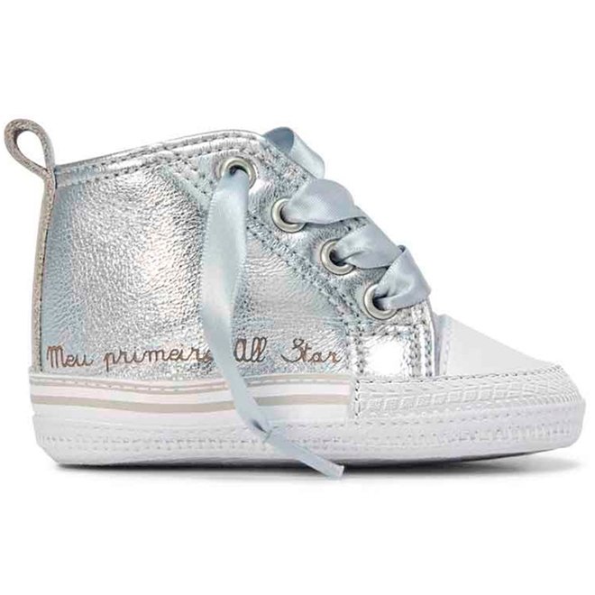 Tênis Meu Primeiro All Star Prateado Converse Prata