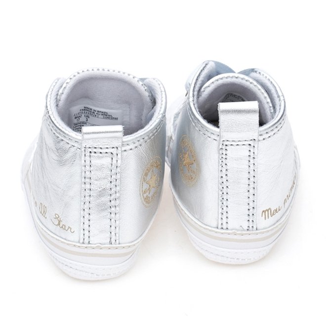 Tênis Meu Primeiro All Star Prateado Converse Prata