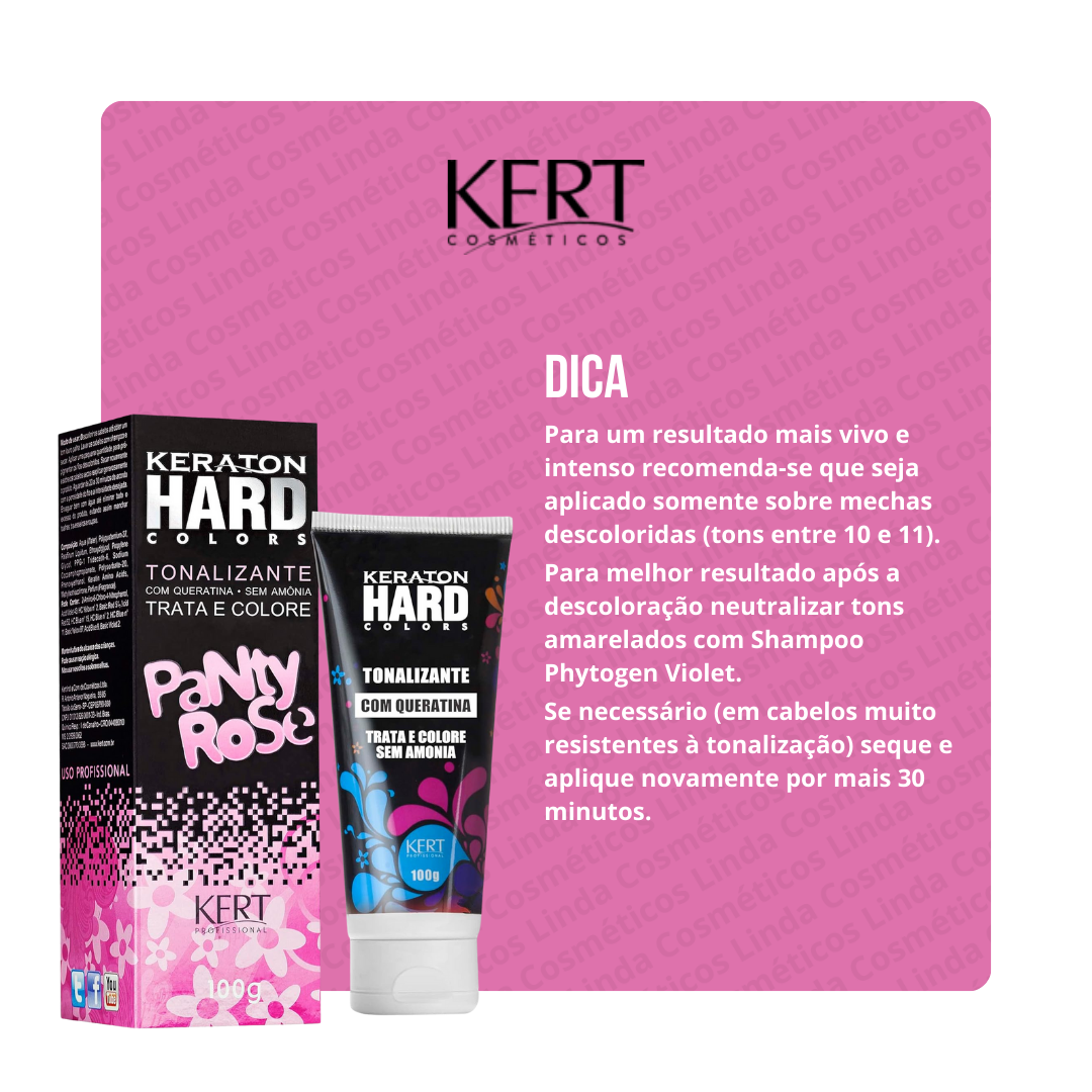 Kit Kert Keraton Hard Color Panty Rose 100g - 3 Unidades 300g