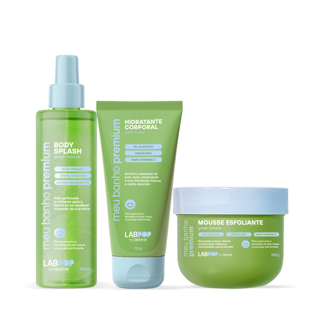 Labotrat LabPOP Green Breeze Esfoliante + Hidratante + Body Splash ÚNICO