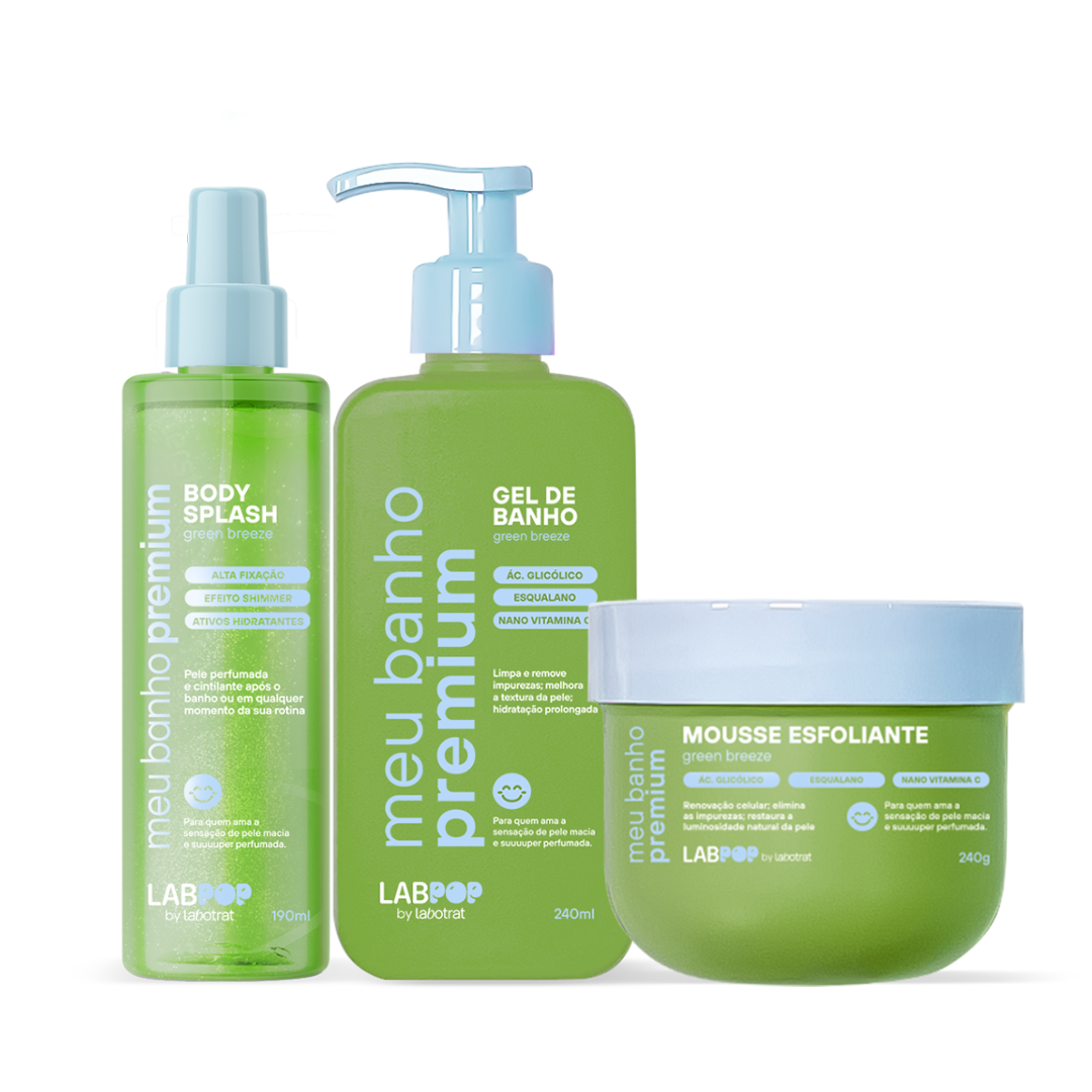 Labotrat LabPOP Green Breeze Esfoliante + Gel de Banho + Body Splash ÚNICO