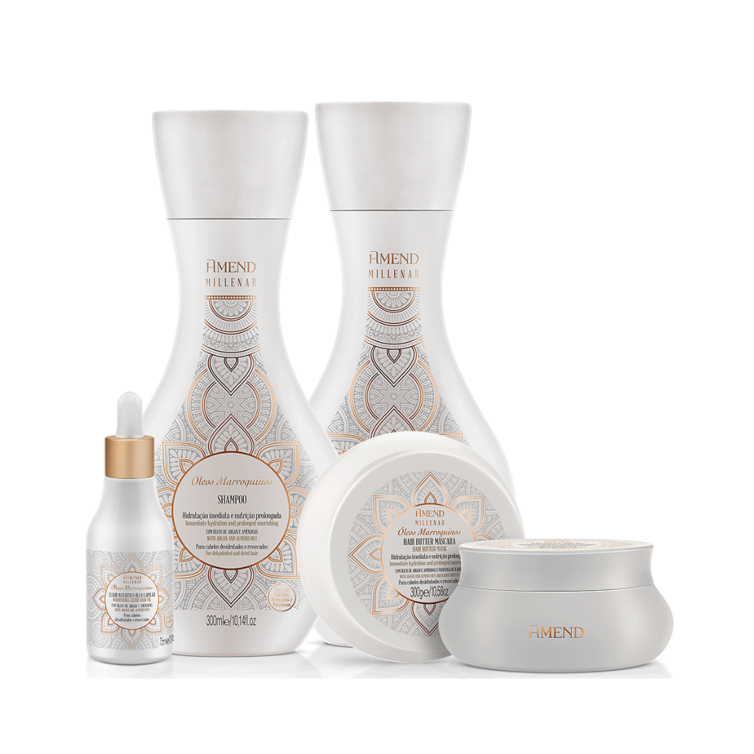 Amend Millenar Óleos Marroquinos Shampoo 300ml + Condicionador 300ml ...