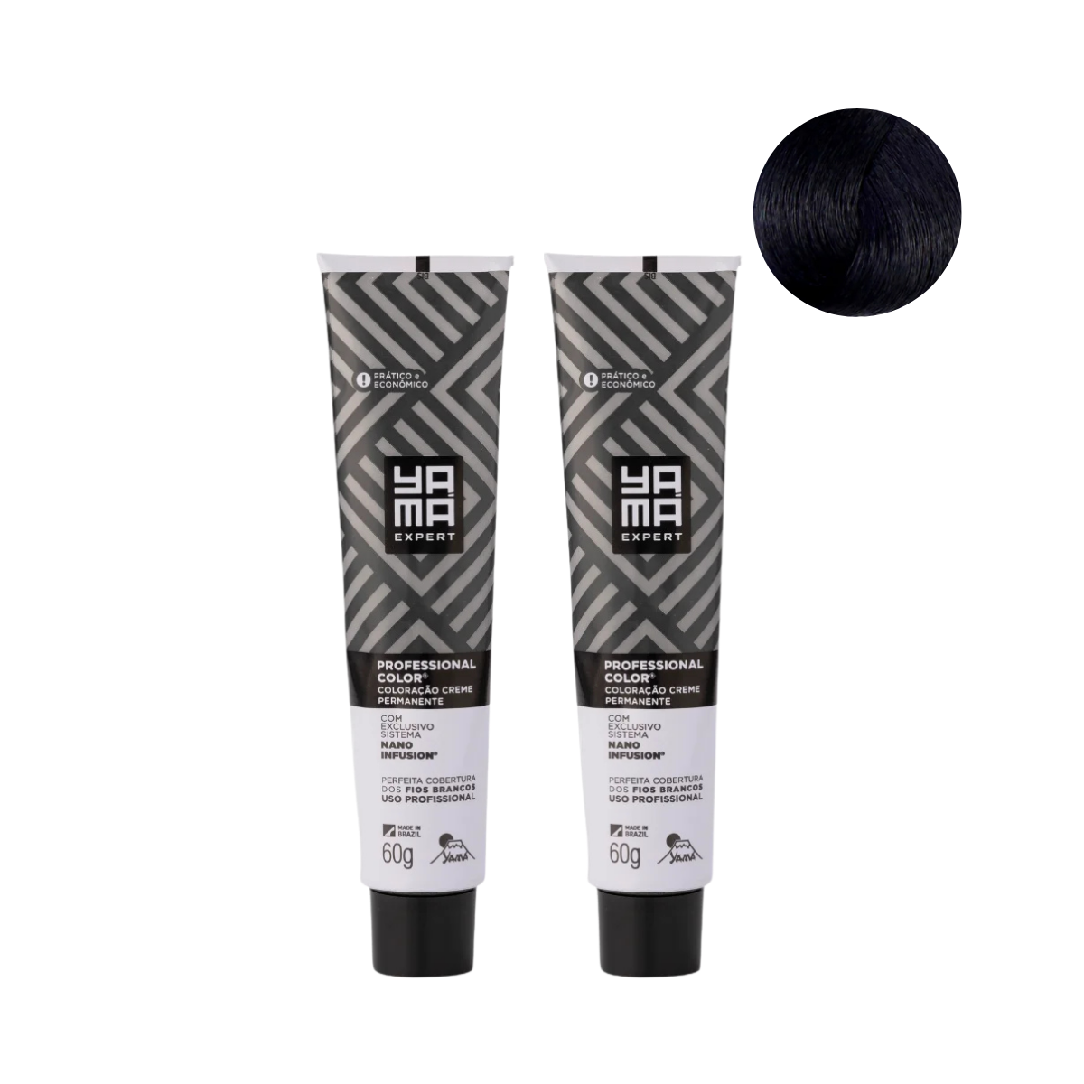 Yamá Color Nano Infusion 1.1 Preto Azulado - 2 Unidades 3.0 Castanho Escuro