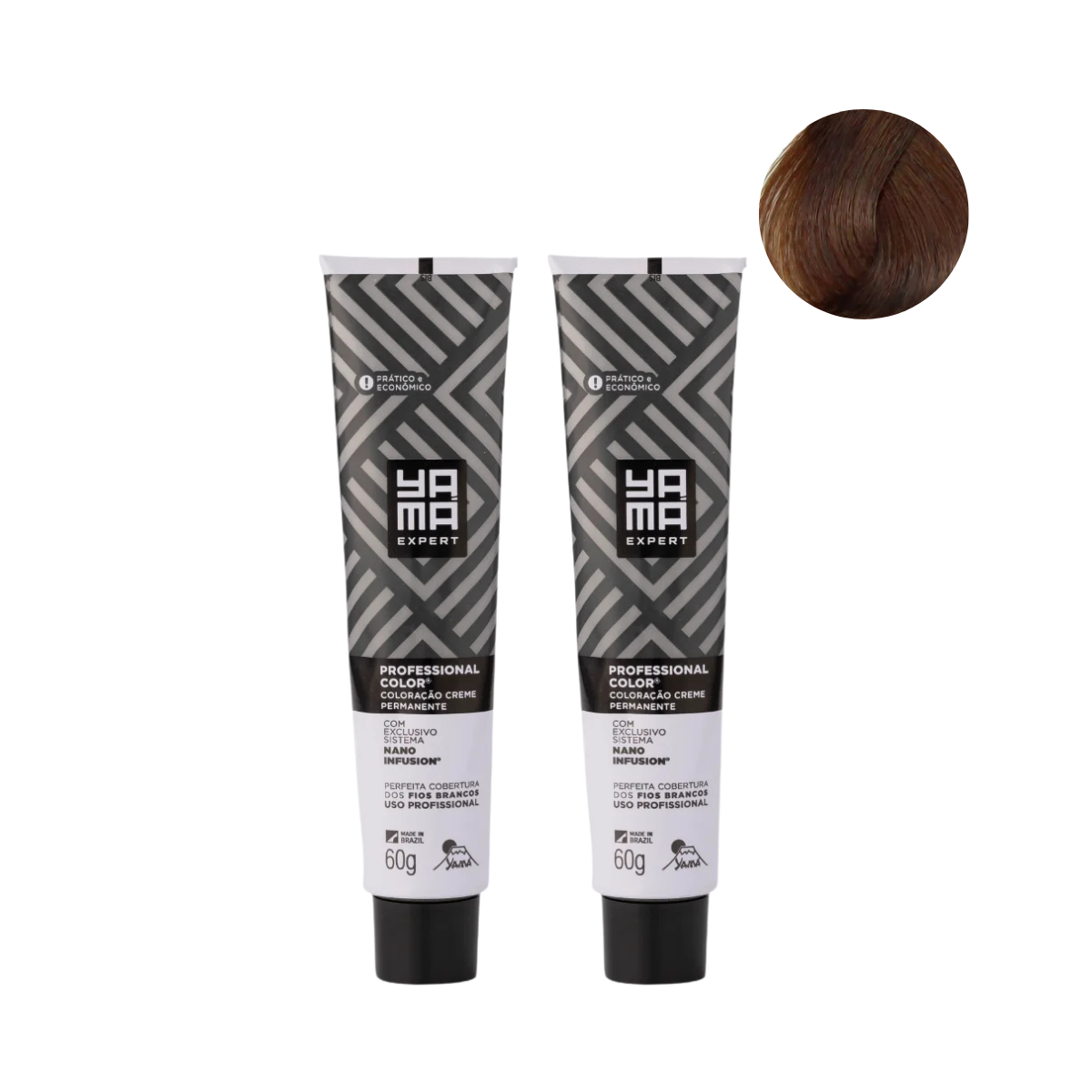 Yamá Color Nano Infusion 6.7 Loiro Escuro Marrom - 2 Unidades 7.0 Loiro ...
