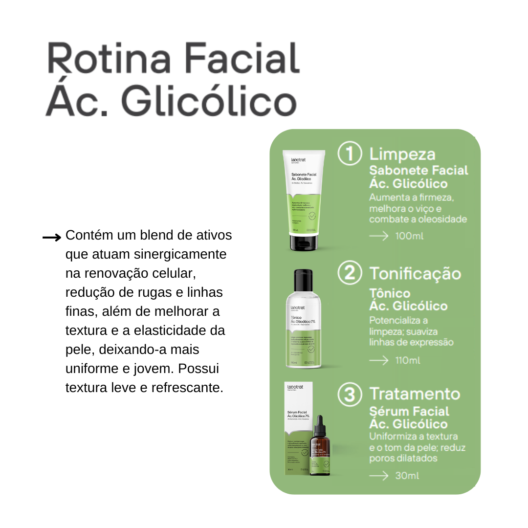 Labotrat Rotina Ácido Glicólico Sérum + Creme Pró-Colágeno ÚNICO