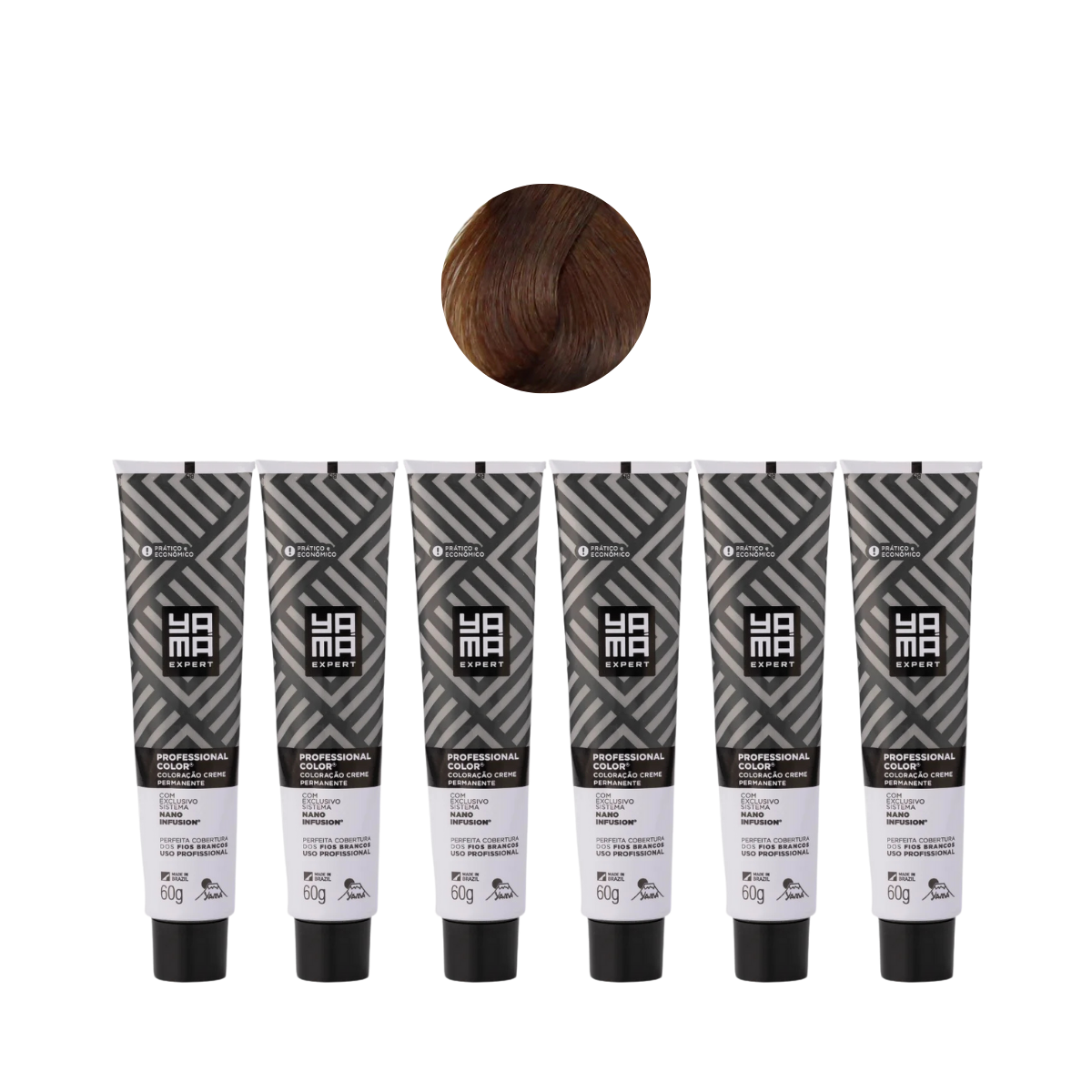 Yamá Color Nano Infusion 6.7 Loiro Escuro Marrom - 6 Unidades 6.7 Loiro ...