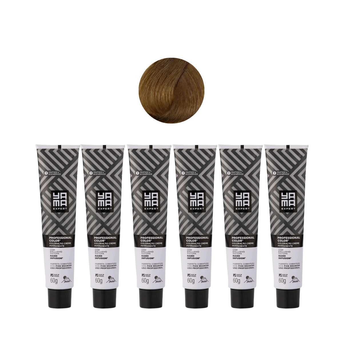 Yamá Color Nano Infusion 7.0 Loiro Médio - 6 Unidades 7.0 Loiro Médio