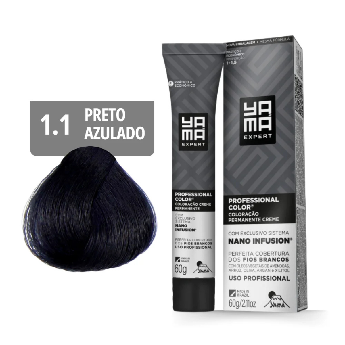 Yamá Color Nano Infusion 1.1 Preto Azulado + OX 20V 100ml - 2 Unidades ...