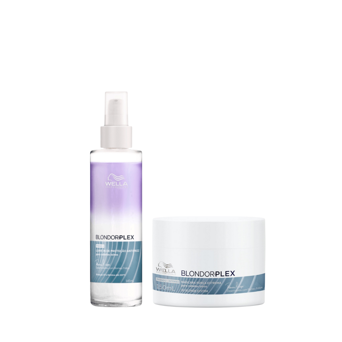 Wella BlondorPlex Care Line Masc 150ml + Leave-in 145ml ÚNICO