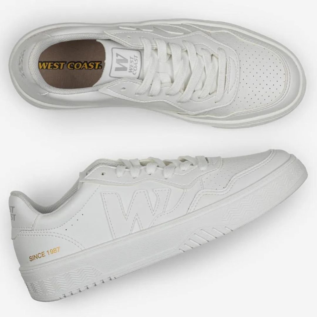 Tênis West Coast WC 101 - WHITE/WHITE/WHITE Branco
