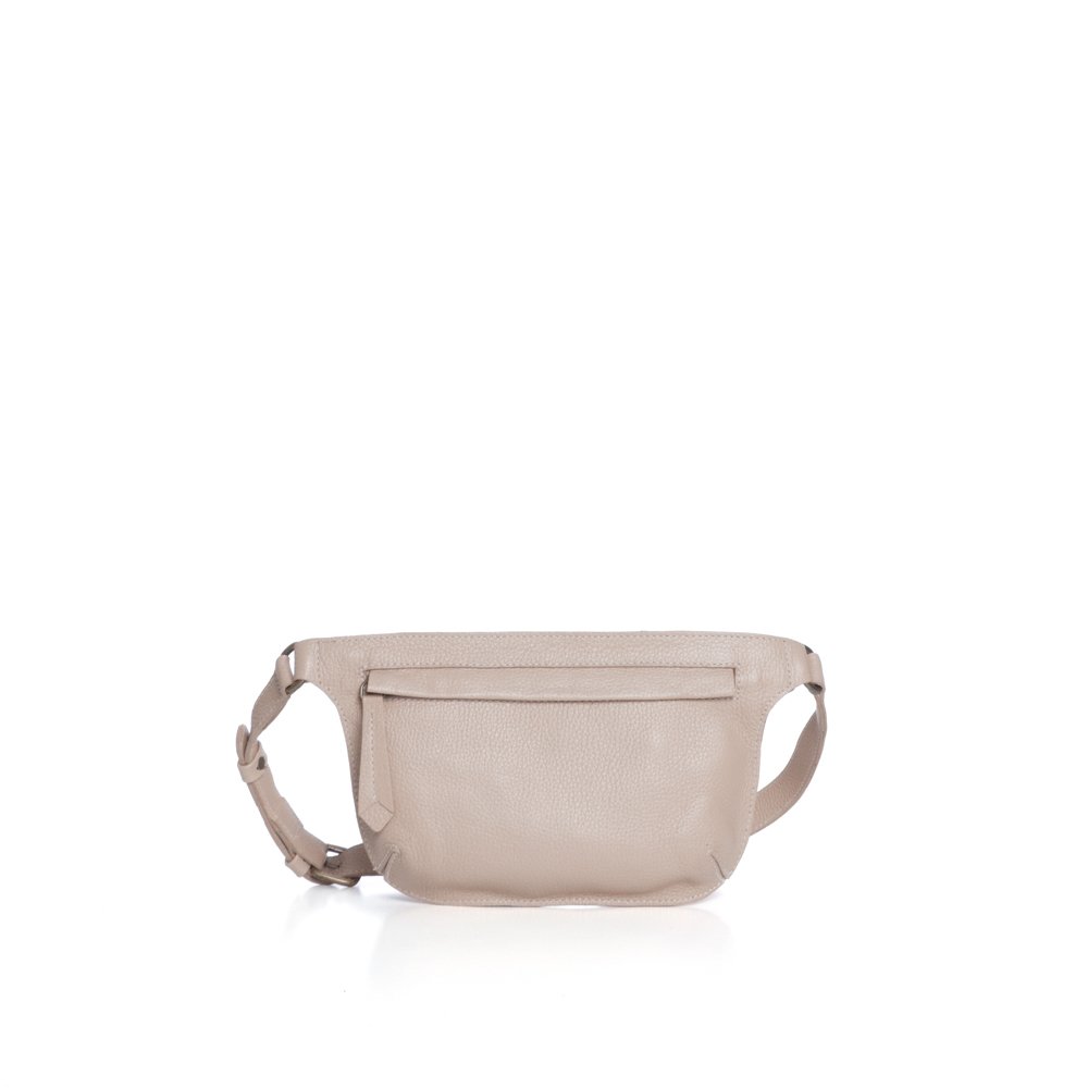 Pochete Em Couro Kema - Creme Bege