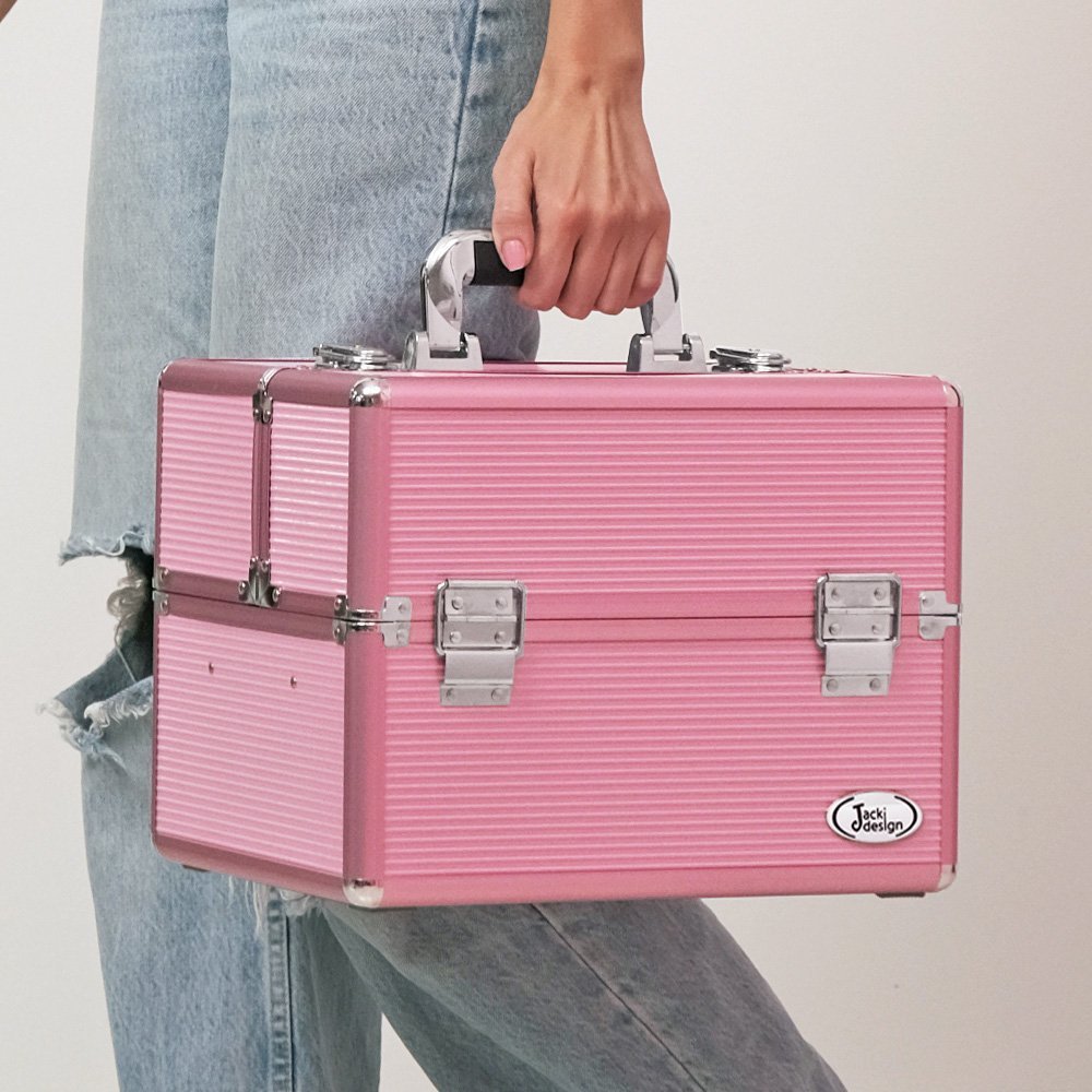 Maleta Profissional de Maquiagem Jacki Design - Rosa Rosa