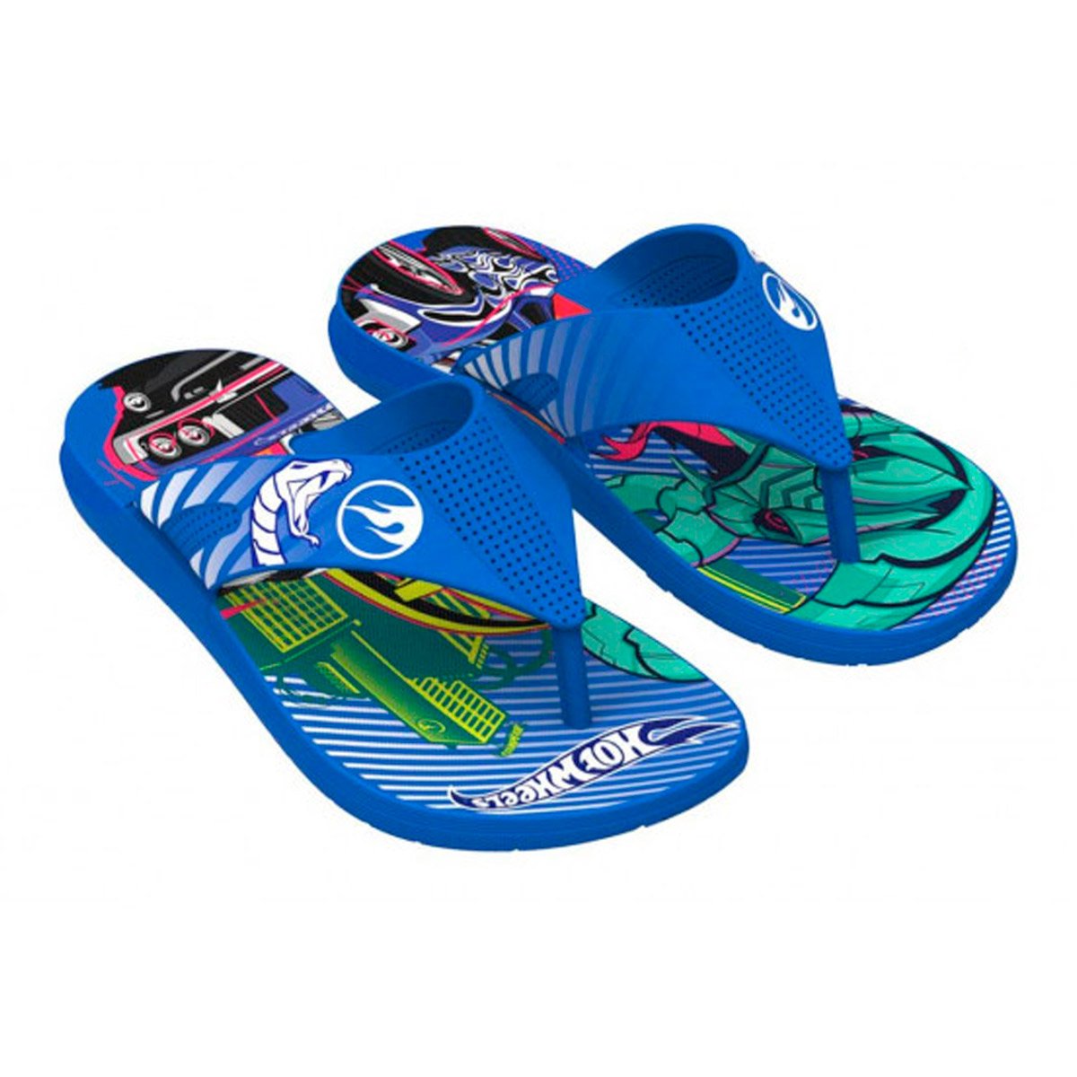 Chinelo de Dedo Hot Wheels Menino Grendene Kids Azul
