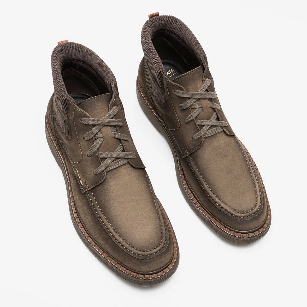 Bota democrata masculina em couro 270104 Marrom