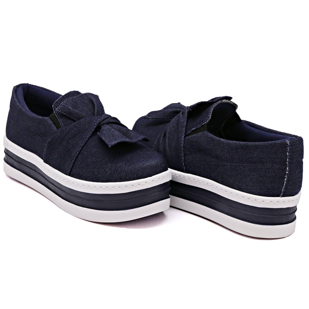 Tênis Slip On Dk Shoes Laço Frontal e Sola Borracha Robusta com Detalhe ...