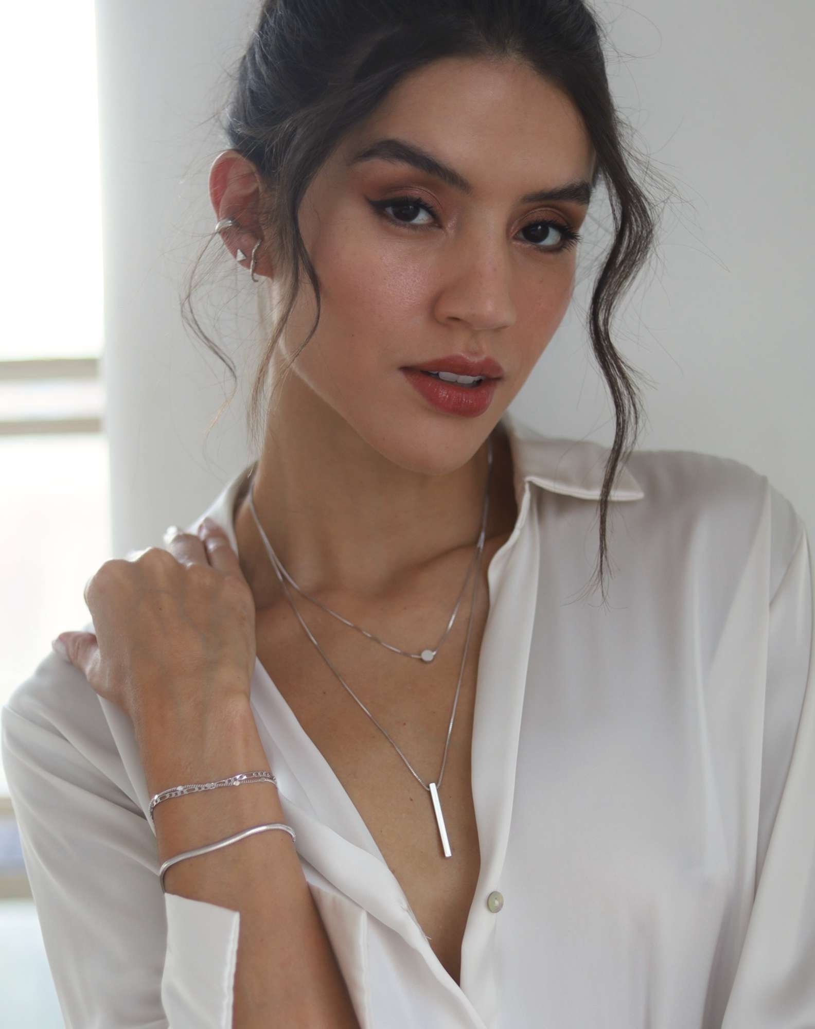 Colar Dot Prateado Prata