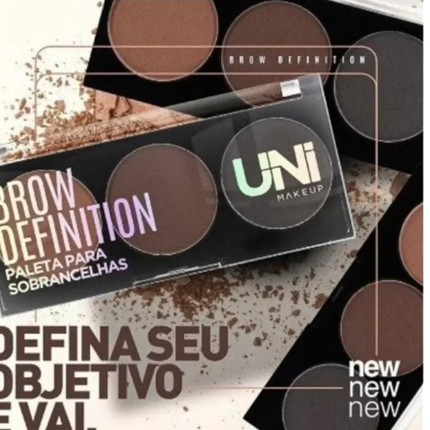Brown Definition Paleta Para Sobrancelhas Unimakeup Multicores