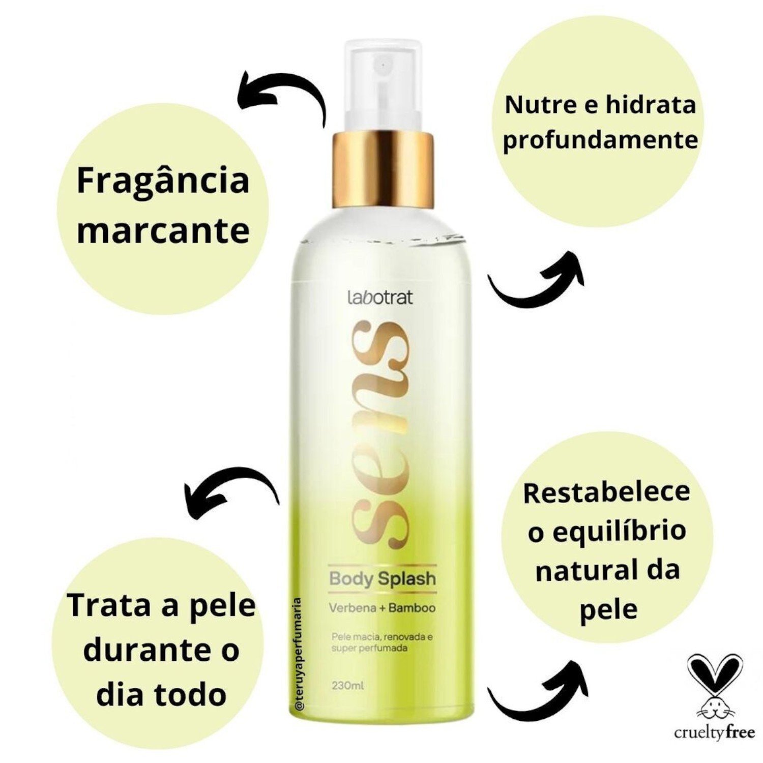 Body Splash Sens Verbena + Bamboo - Labotrat 230ml