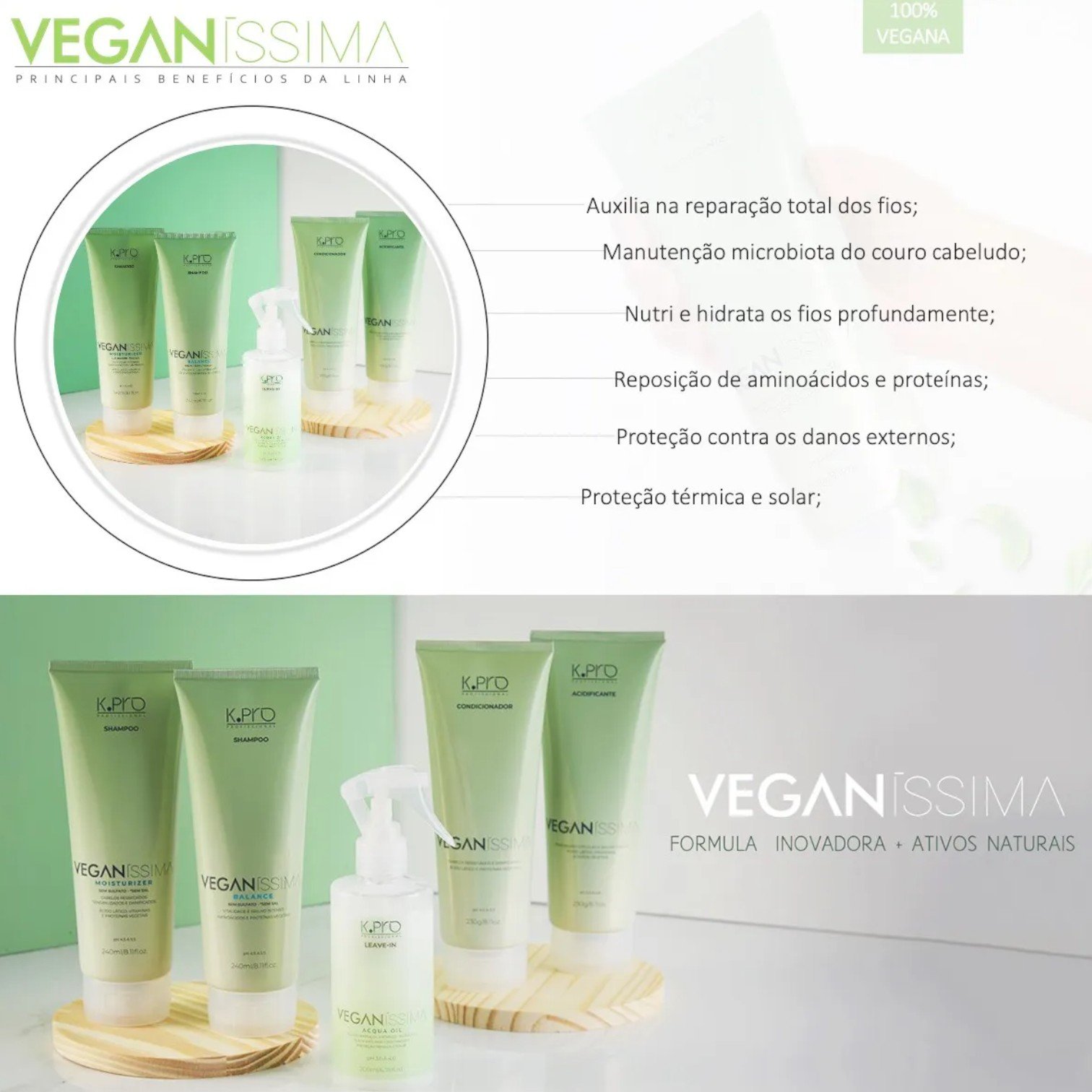 Shampoo Veganissima Balance Vitalidade e Brilho Intenso - K.Pro 240ml