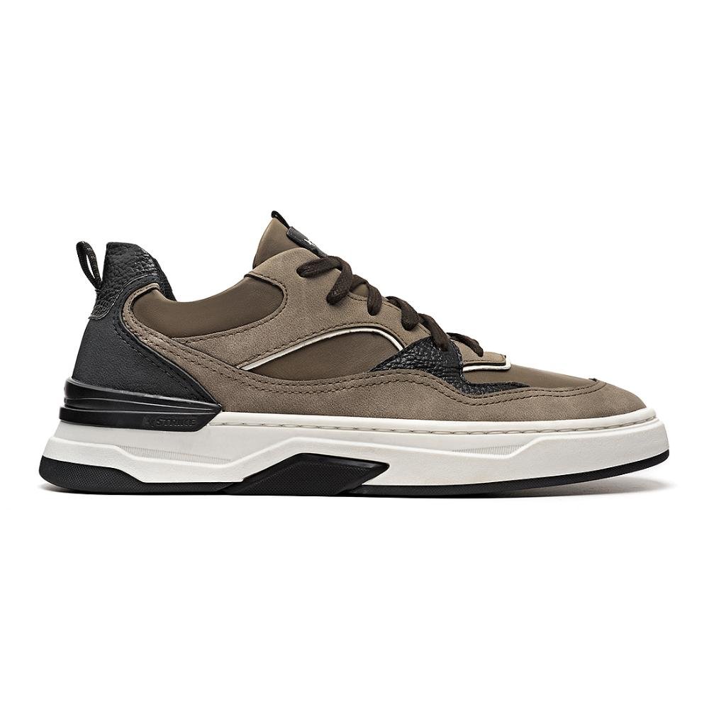 Tênis Casual Strike Space Masculino Moderno Cinza Escuro Marrom