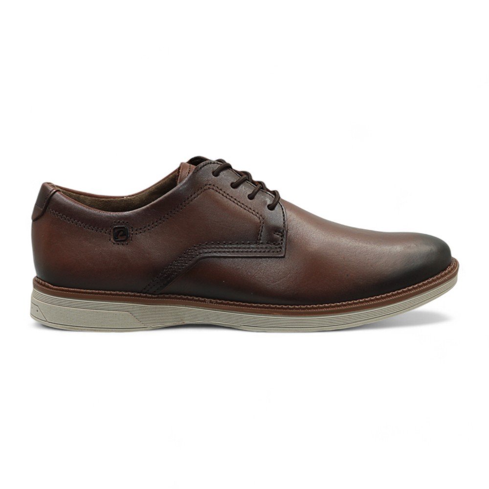 Sapato Pegada Casual em Couro Masculino 12670103 Marrom