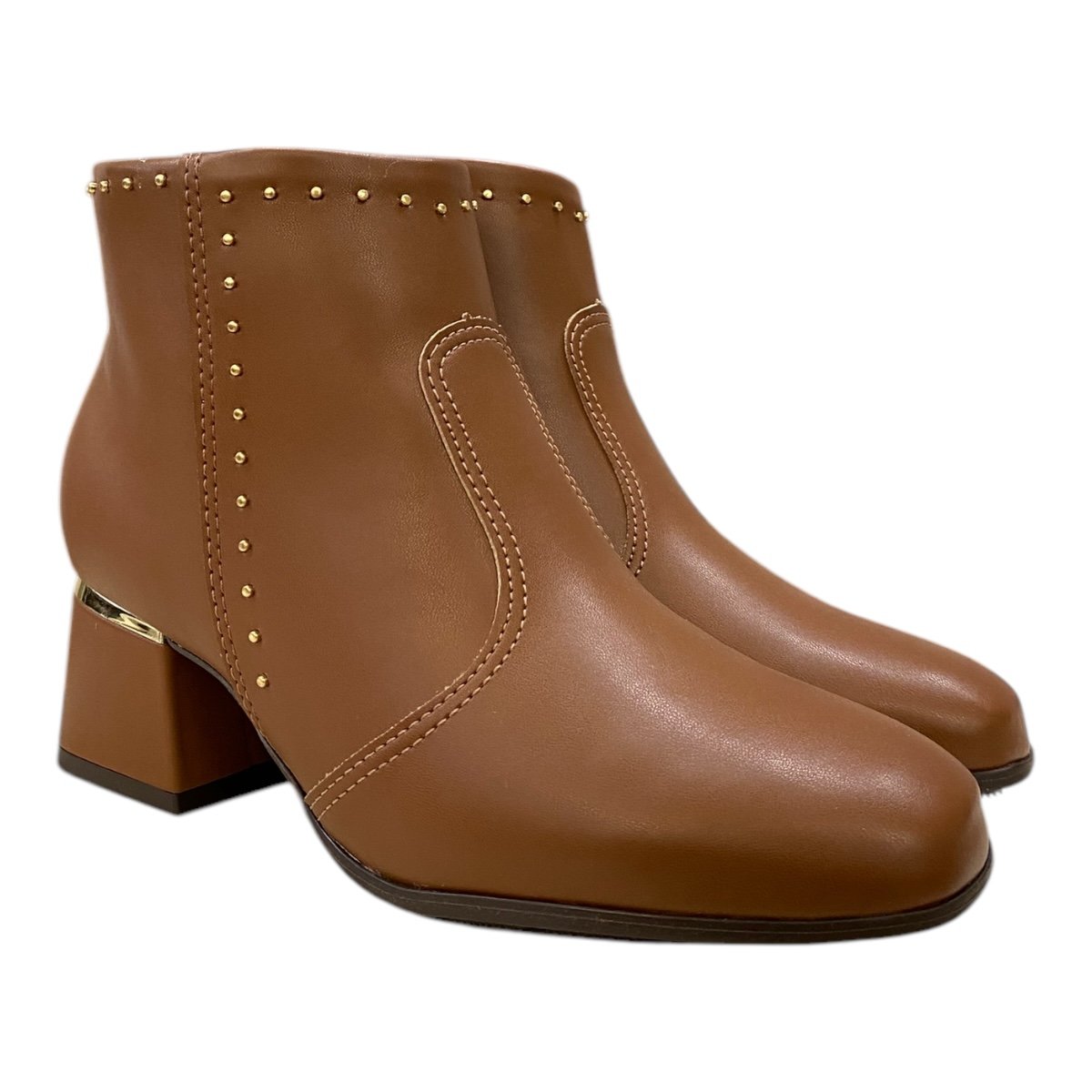 Bota Coturno Feminino Modare Ultraconforto Spike Metalizado 7082.106 ...