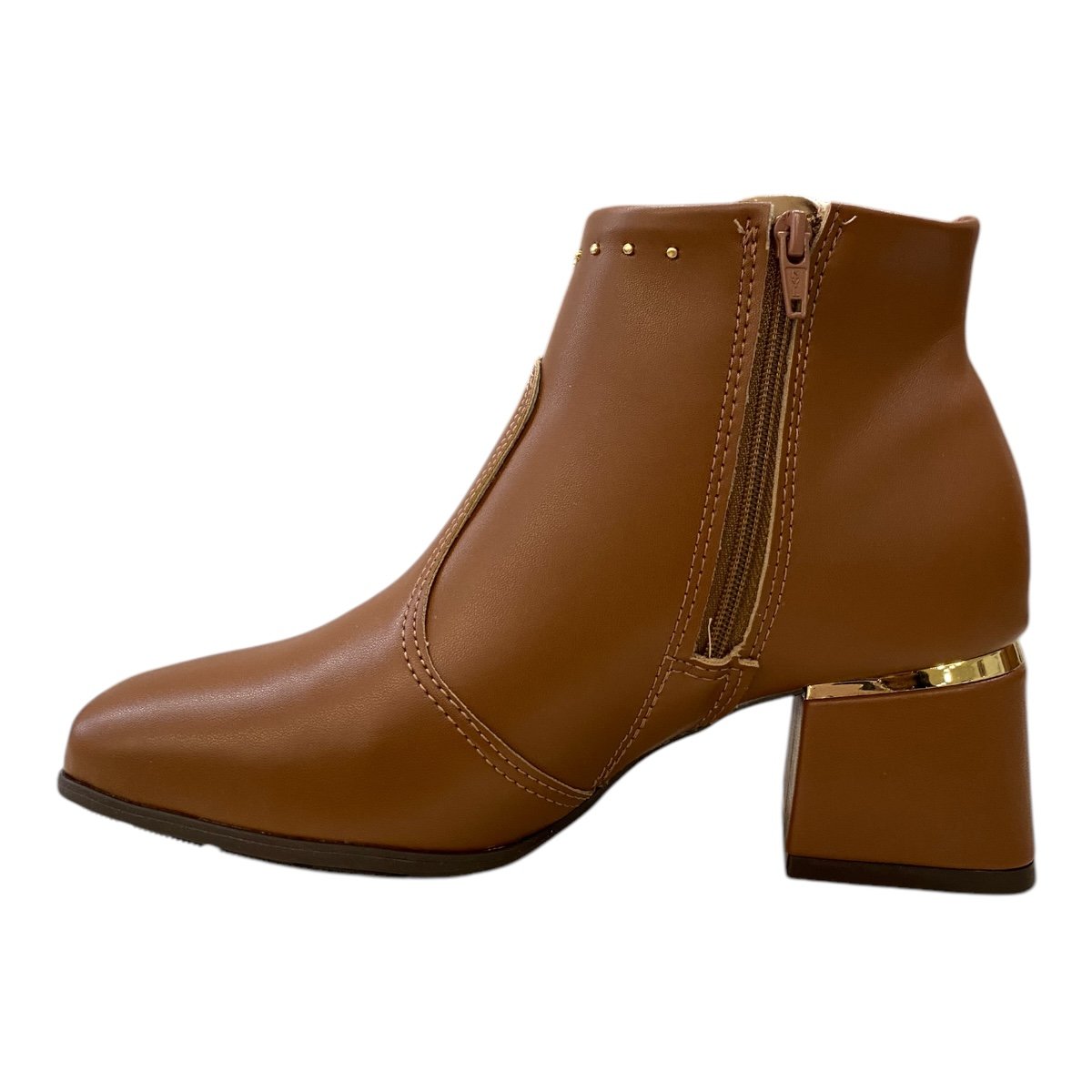 Bota Coturno Feminino Modare Ultraconforto Spike Metalizado 7082.106 ...