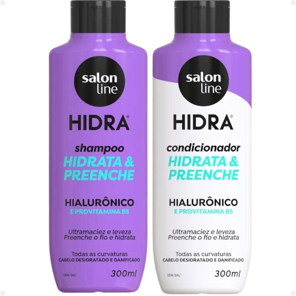 Kit Salon Line Hidra Hidrata e Preenche: Shampoo e Condicionador 300ml ...