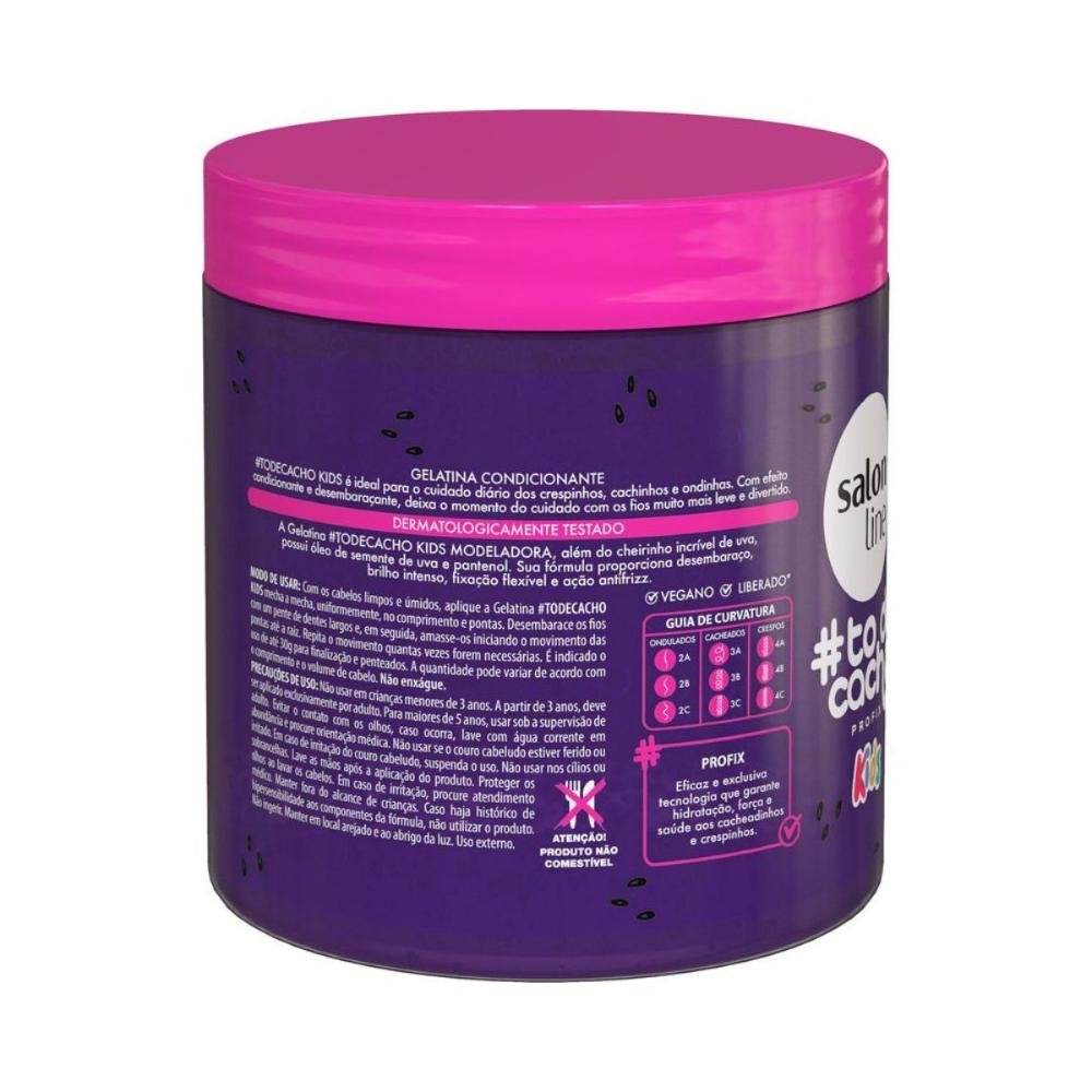Gelatina Modeladora Salon Line Kids #todecacho Uva 550g 550g