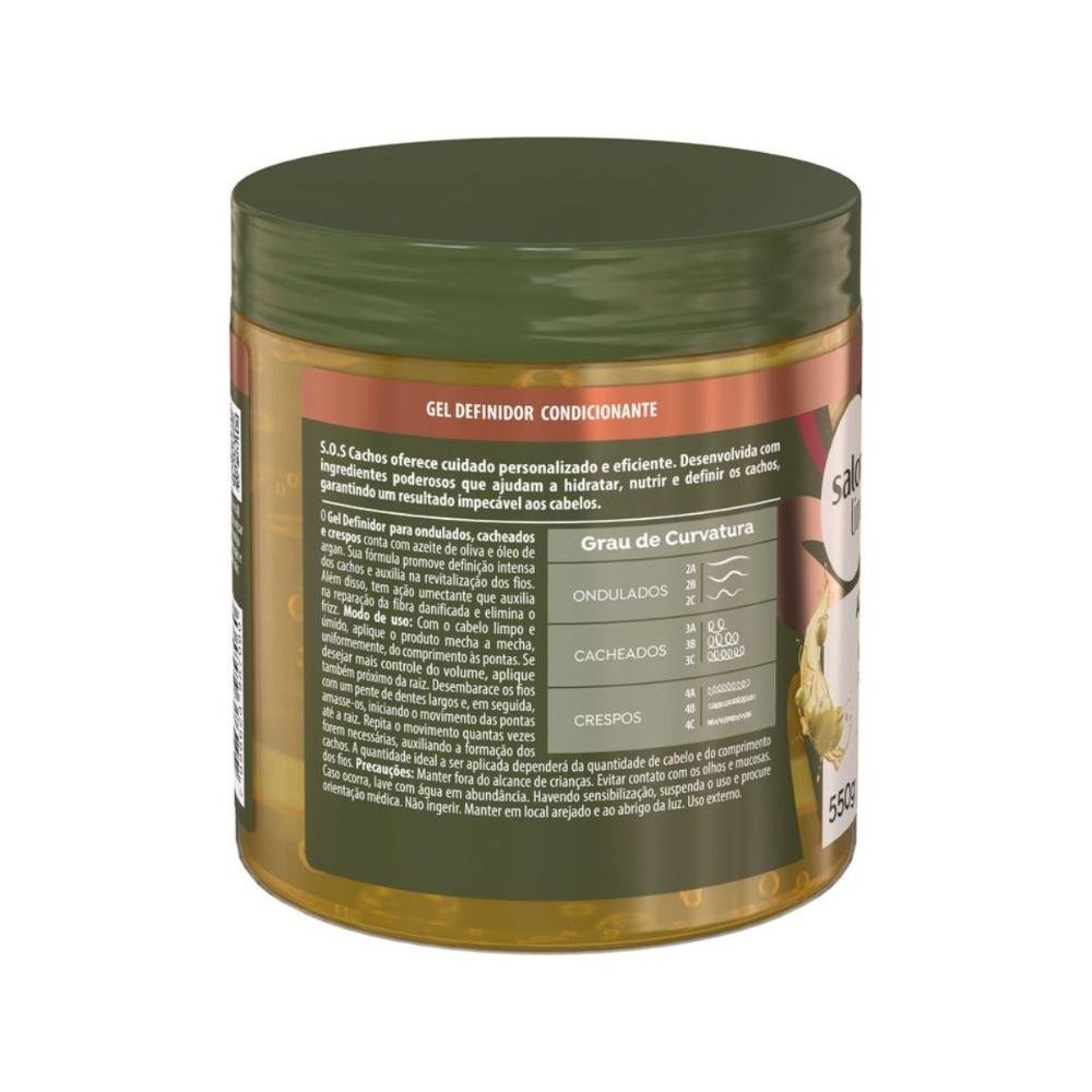 Gel Definidor Salon Line Sos Cachos Azeite de Oliva 550g 550g