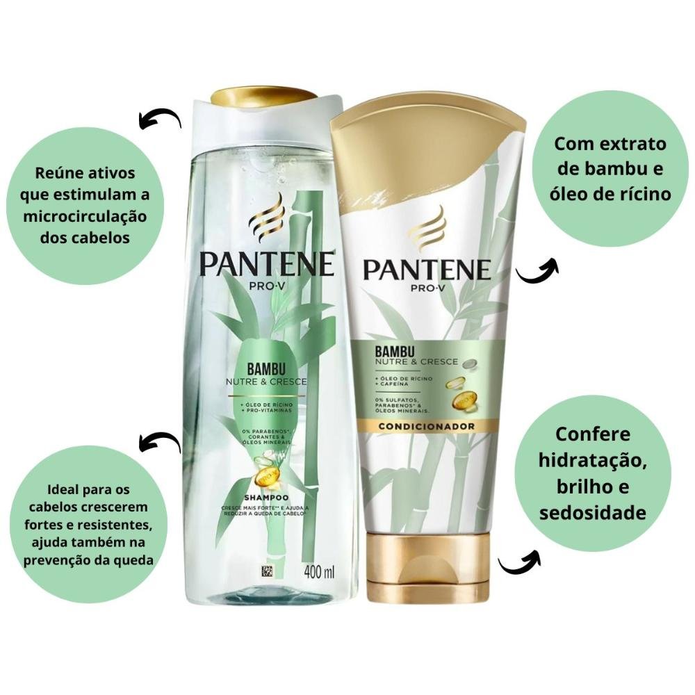Shampoo + Condicionador Pantene Pro-V Bambu 250ml 250ml