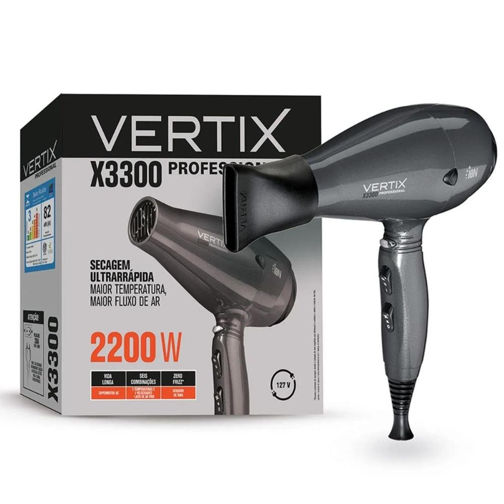 Secador Vertix Professional X3300 2200w 127v Cinza
