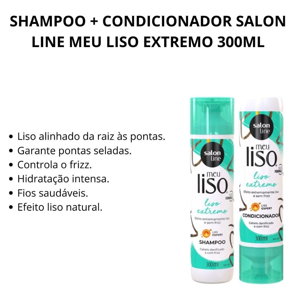 Shampoo + Condicionador Salon Line Meu Liso Extremo 300ml 300ml
