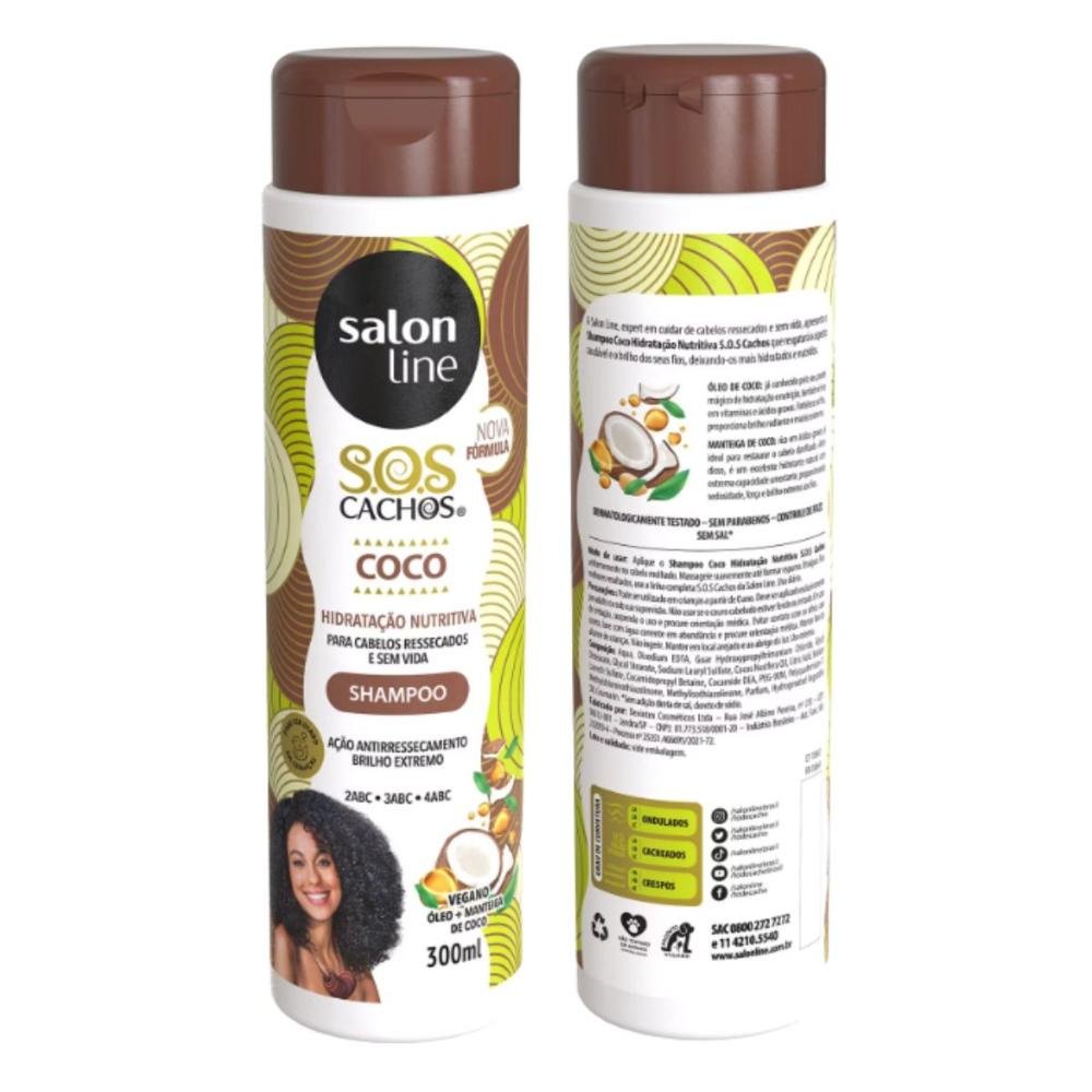 Shampoo Salon Line Sos Cachos Coco Hidratação Nutritiva 300ml 300ml
