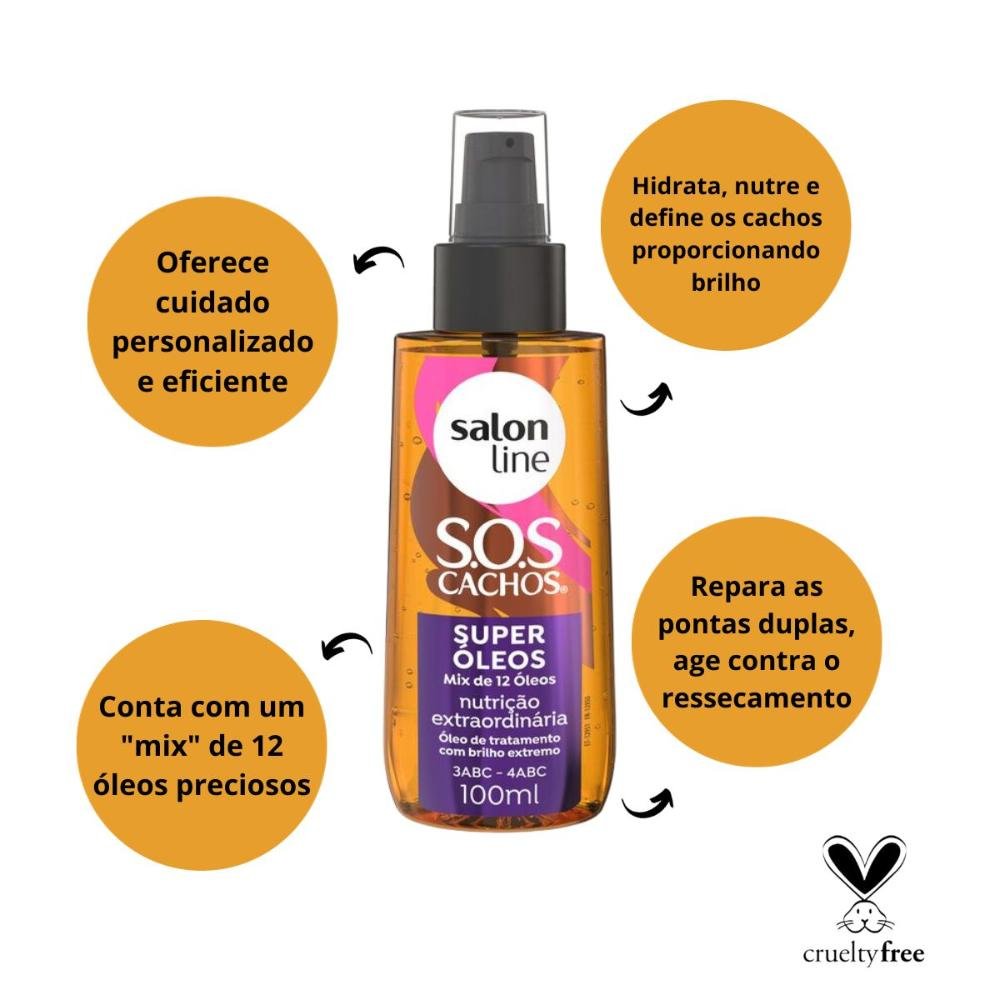 Óleo Nutrição Extraordinária Salon Line Sos Cachos Super Óleos 100ml 100ml