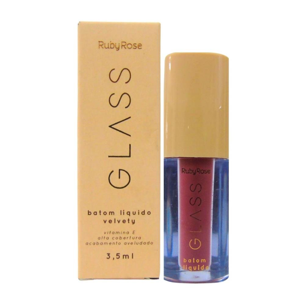Batom Líquido Velvety Ruby Rose Glass Bg03 3,5ml Bg03