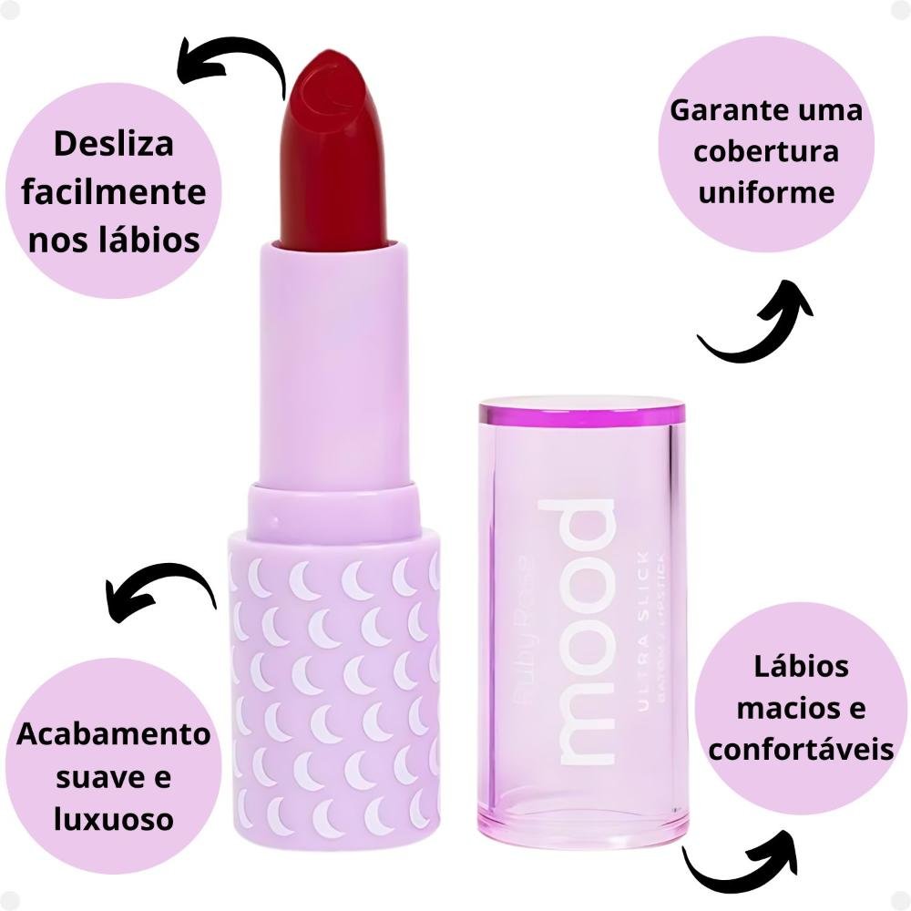 Batom Ultra Slick Ruby Rose Mood Girly Hb-7001-6 Girly
