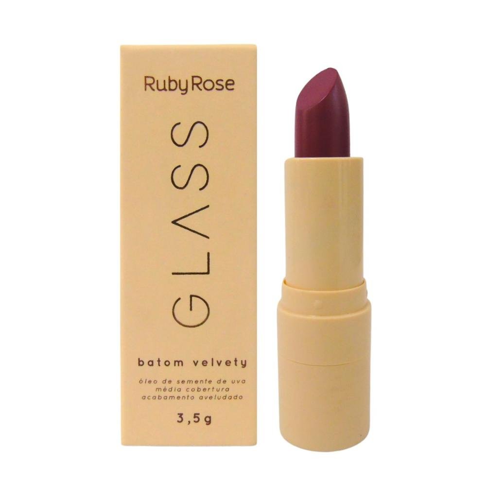 Batom Velvety Ruby Rose Glass Bg05 3,5g Bg05