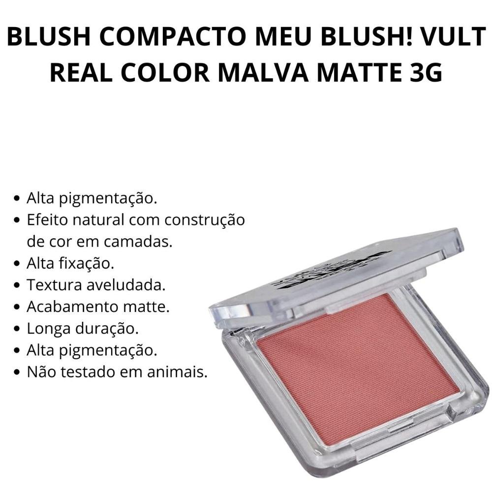 Blush Compacto Meu Blush! Vult Real Color Malva Matte 3g Malva Matte