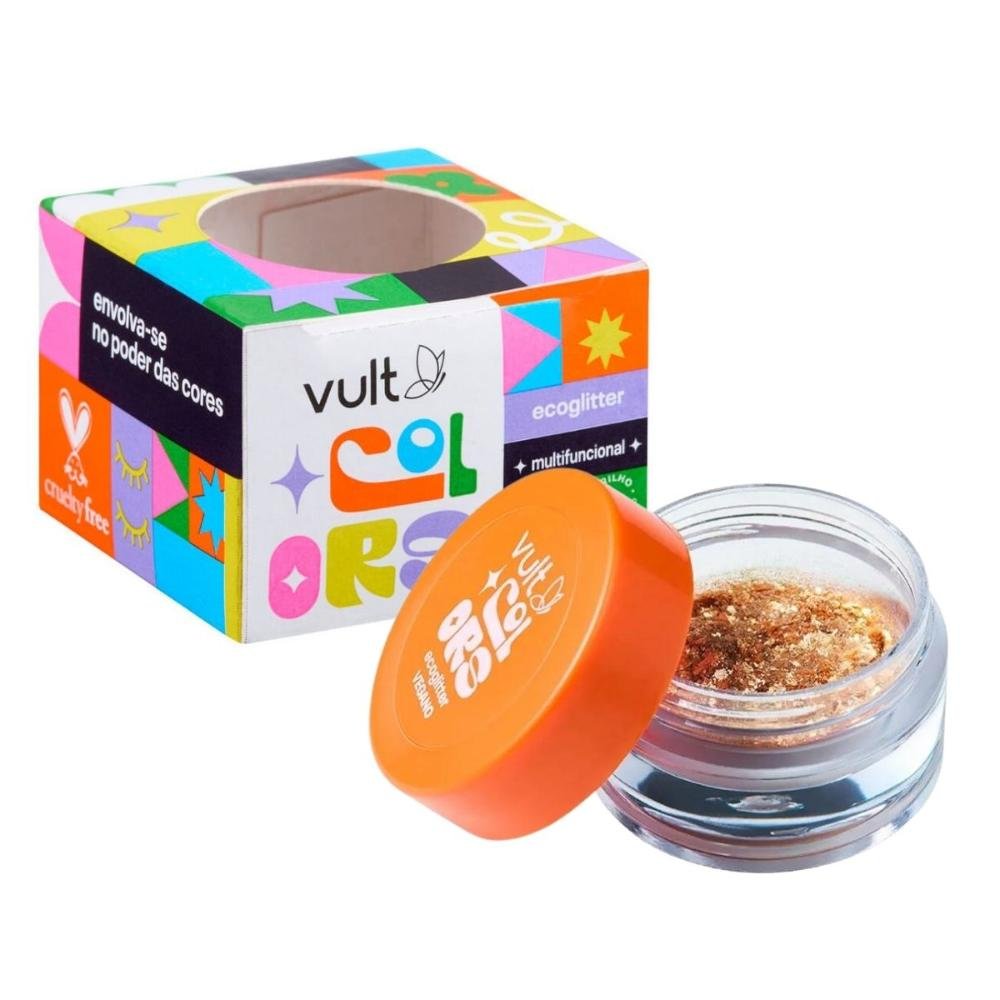Ecoglitter Multifuncional Vult Colors Bloquinho Dourado 1g Dourado